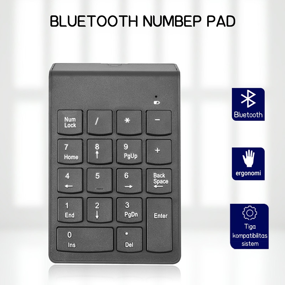 Jual Wireless Numeric Keyboard Mini Wireless Numeric Keypad 18 Keys ...