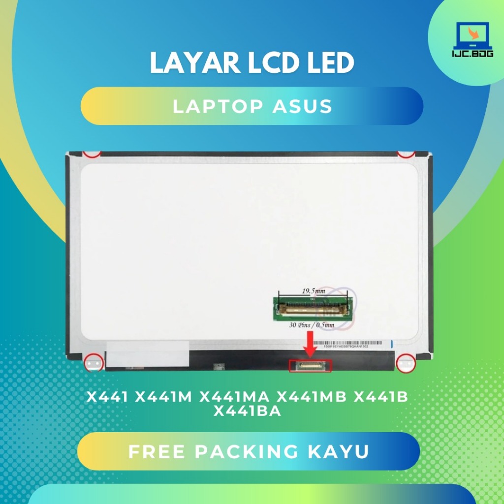 Jual (COD) Layar LCD LED laptop Asus X441 X441M X441MA X441MB X441B ...