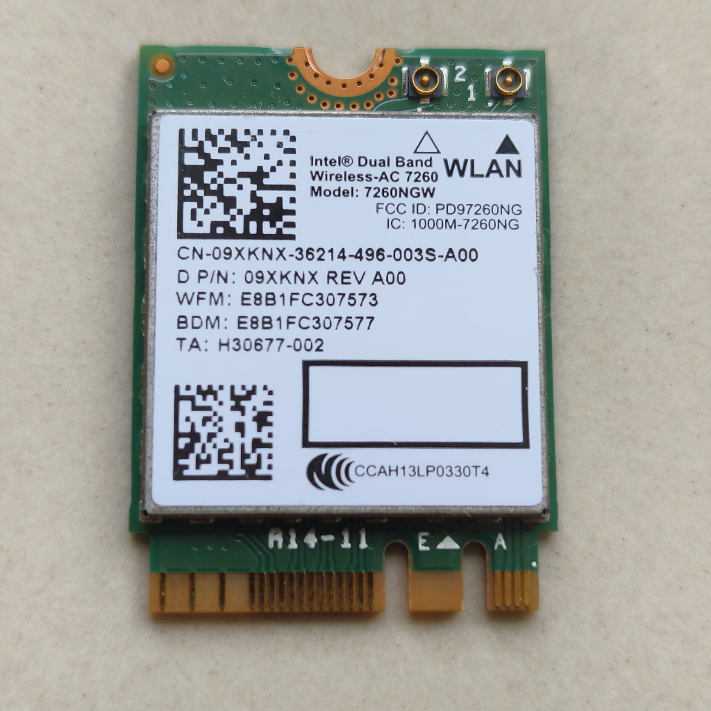 Jual WLAN CARD M.2 WIRELESS-AC 7260NGW NGFF WIFI 5 + BLUETOOTH WIFI ...