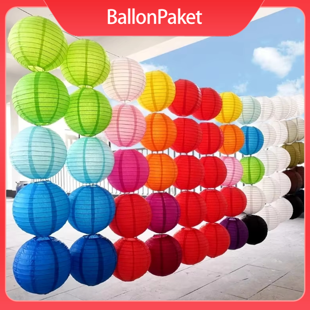 Jual Lampion Bulat Polos Gantung Lampion Kain Bulat Polos Untuk ...