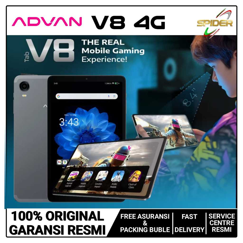 Jual ADVAN TAB V8 4G RAM 8+GB ROM 128GB GARANSI RESMI INDONESIA | Shopee Indonesia