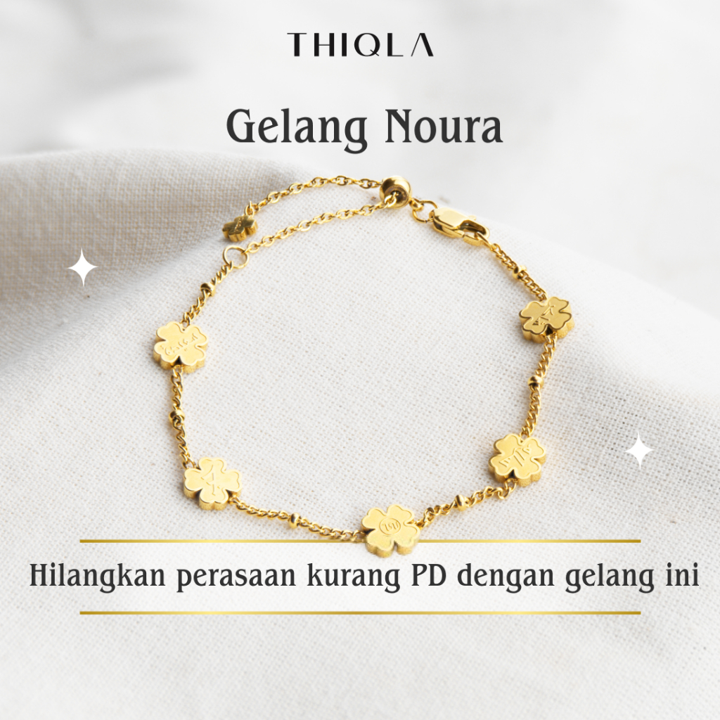 Jual THIQLA - Gelang Semanggi NOURA - Gelang Bunga Clover - Gelang ...