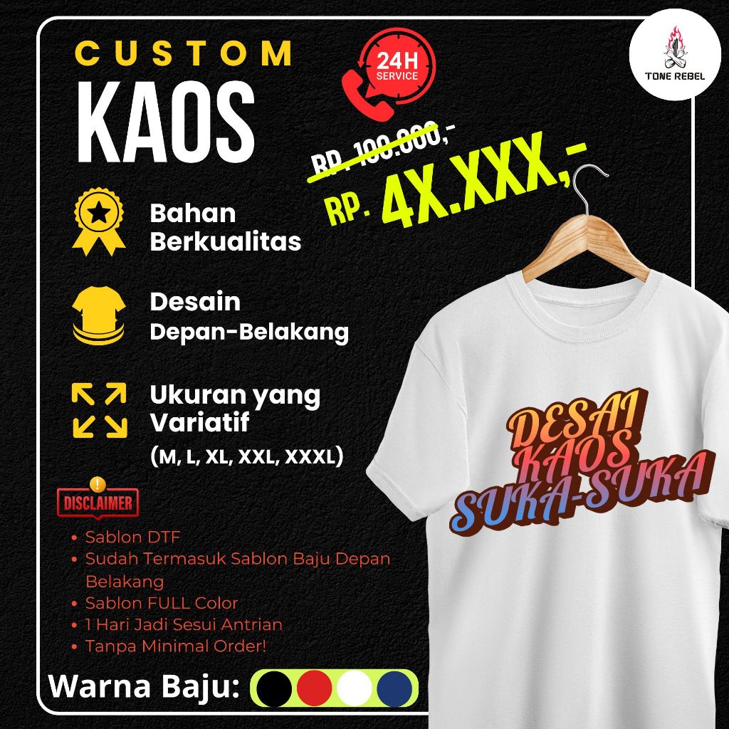 Jual KAOS CUSTOM BAJU DESIGN SUKA SUKA PRINTING DTF TERMURAH DESAIN ...
