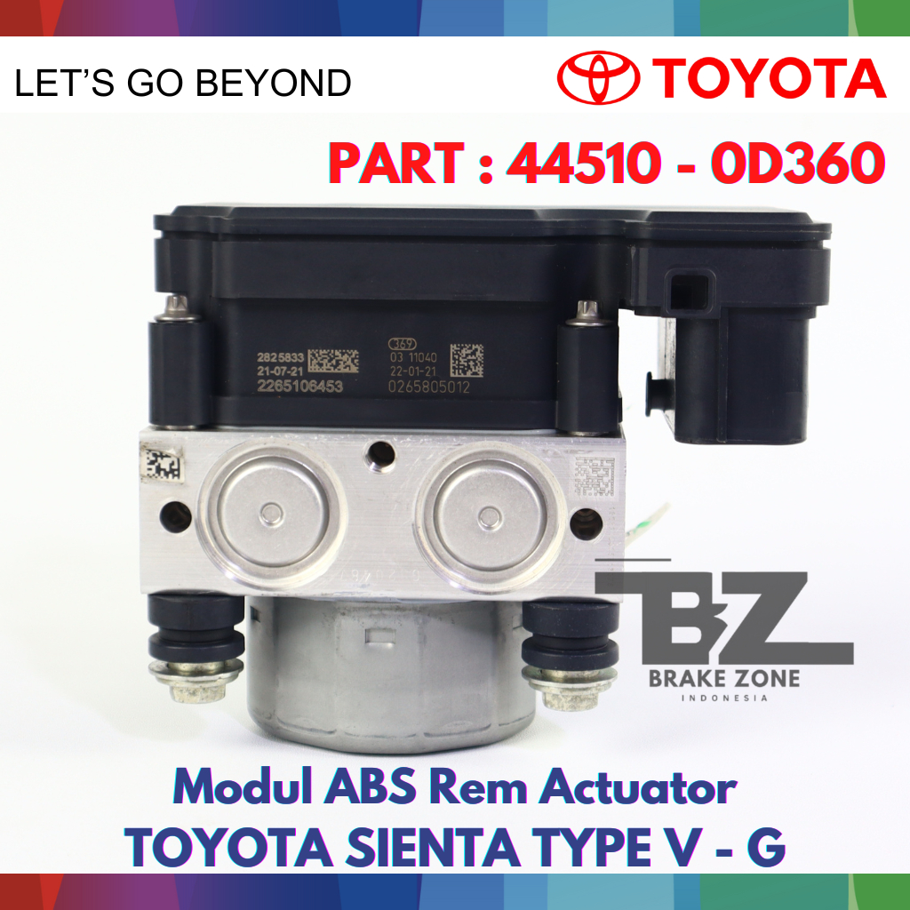 Jual Modul ABS Rem Actuator ABS Rem Toyota Sienta Tipe V - G Original ...