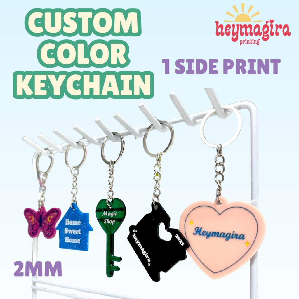 Jual Custom Keychain Acrylic 2mm Solid UV Print - Gantungan Kunci ...