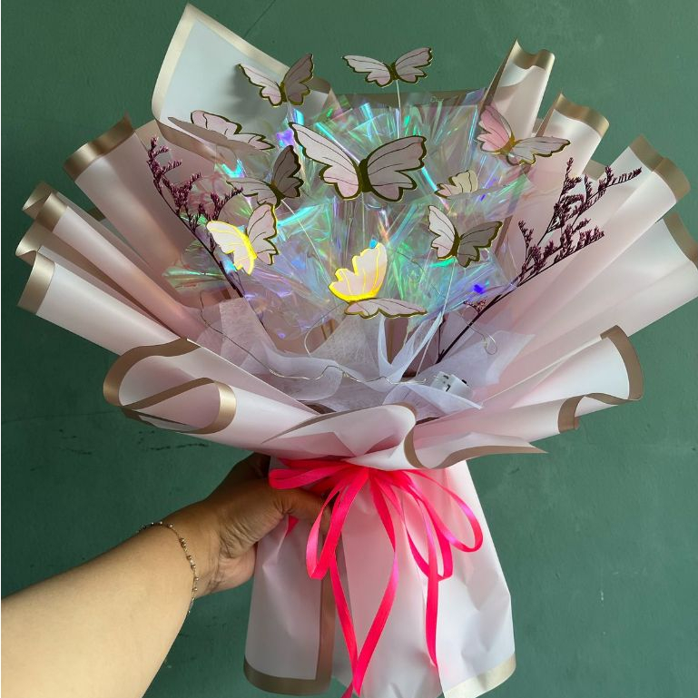 Jual Buket bucket Kupu-Kupu led bunga Bagus untuk Hadiah - Model ...