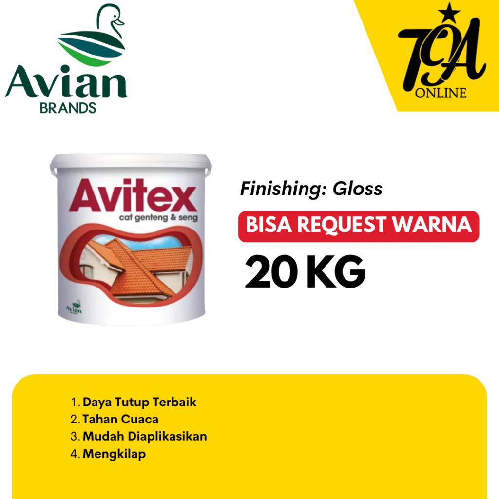 Jual AVIAN Avitex Cat Genteng Tinting Color 20 KG | Shopee Indonesia