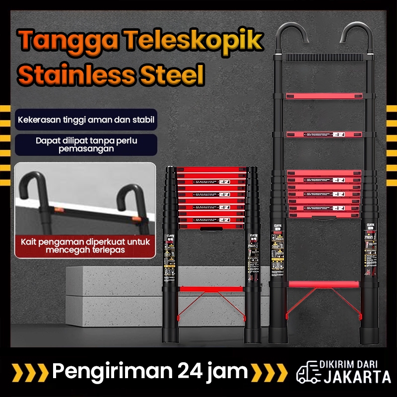 Jual Tangga Teleskopik Multifungsi 5.1M Telescopic Ladder Tangga lipat ...