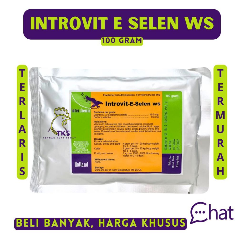 Jual INTROVIT-E-SELEN WS (SERBUK) 100 GRAM - Vitamin Meningkatkan ...