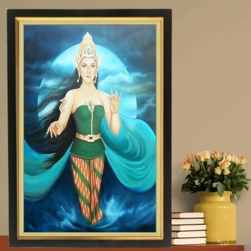 Jual hiasan dinding lukisan cetak ratu pantai selatan nyi roro kidul ...