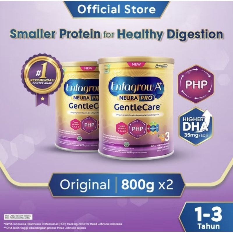 Jual 2 x 800gr Enfagrow A+ Gentlecare PHP Rasa Original Susu Formula ...