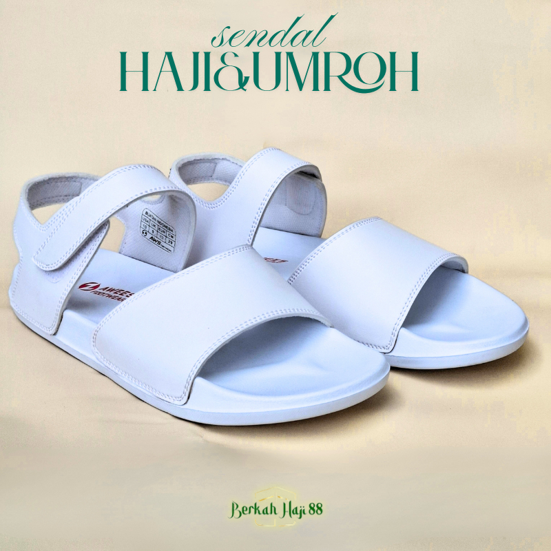Jual Sandal Haji dan Umroh Sendal Putih Elastis Perlengkapan Haji dan ...