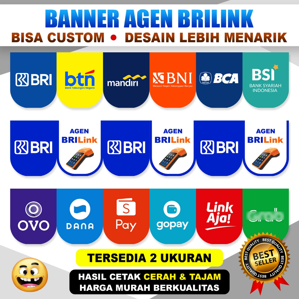 Jual BANNER SPANDUK BRILINK EWALLET ATM BERSAMA UNTUK DEPAN TOKO ...