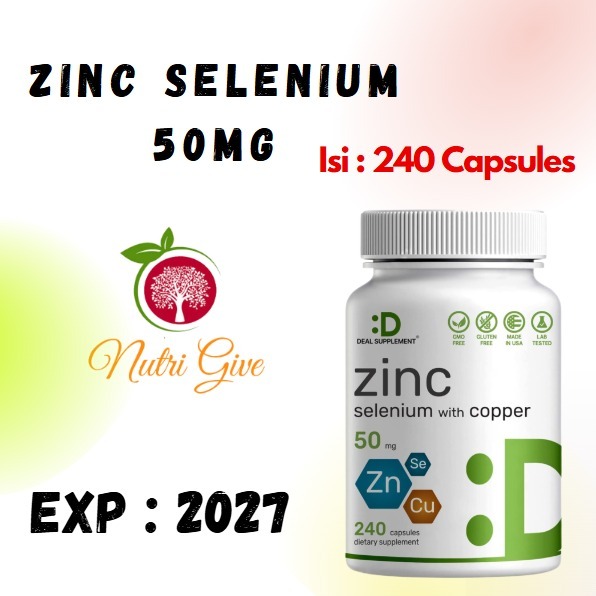 Jual Deal Supplement Vitamin Zinc Selenium with Copper 50mg 50 Mg 240 ...