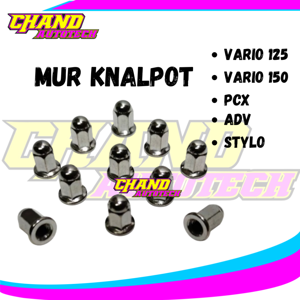 Jual Mur Topi Flange Knalpot M7 Baut 11 Kunci 10 Vario 125 150 160 Mur ...