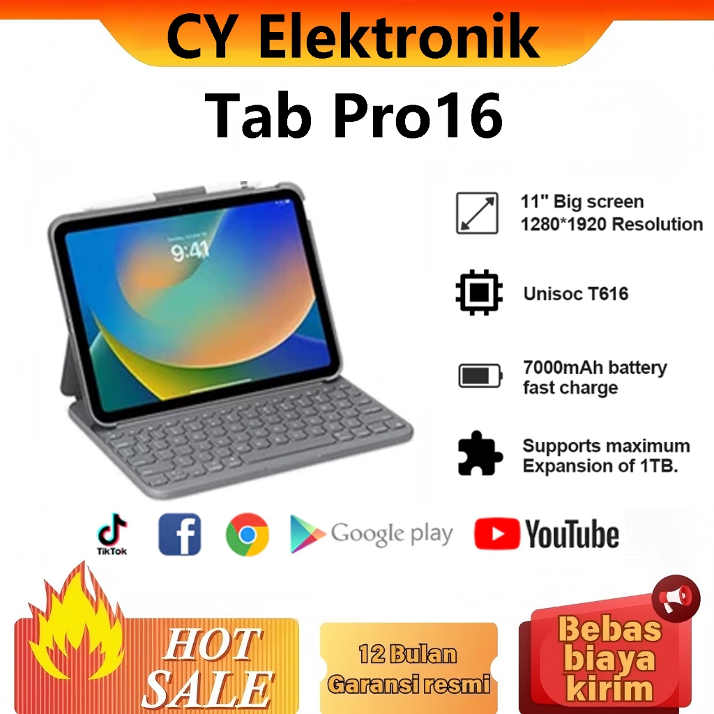 Jual CY Elektronik Tablet Pro16 (16GB+512GB)11.6inch"lPS Screen Tablet ...