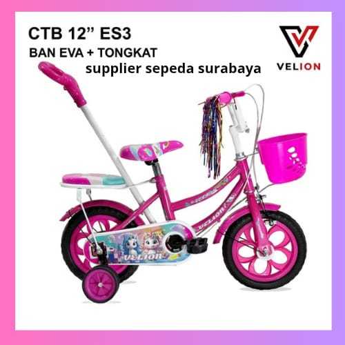 Jual SEPEDA MINI ANAK PEREMPUAN VELION ES3/EV3 UKURAN12 INCH BAN EVA ...