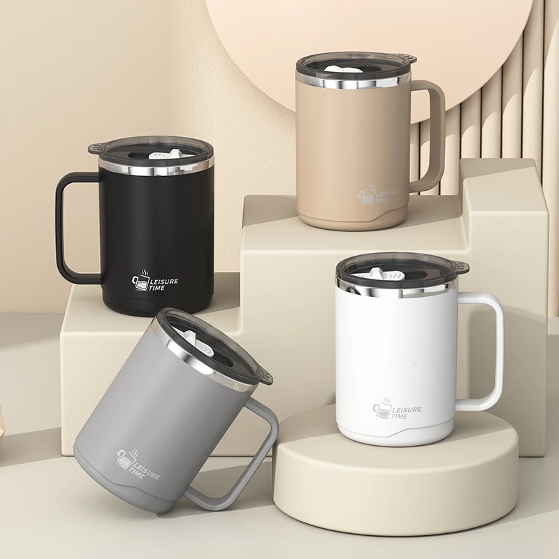 Jual Mug Stainless Leisure Time Mug 500ml Tempat Minum Tumbler Coffee ...