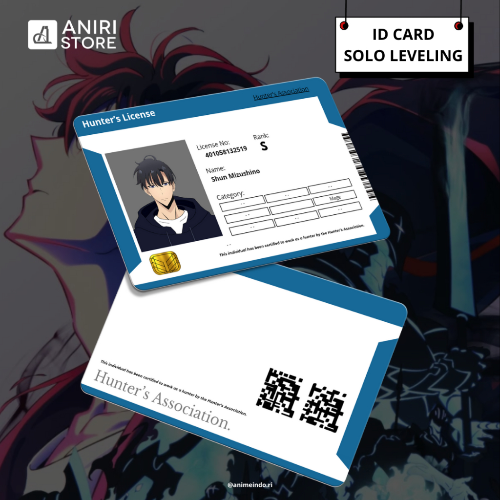 Jual ID Card Solo Leveling Shun Mizushino Sung Jinwoo | Shopee Indonesia