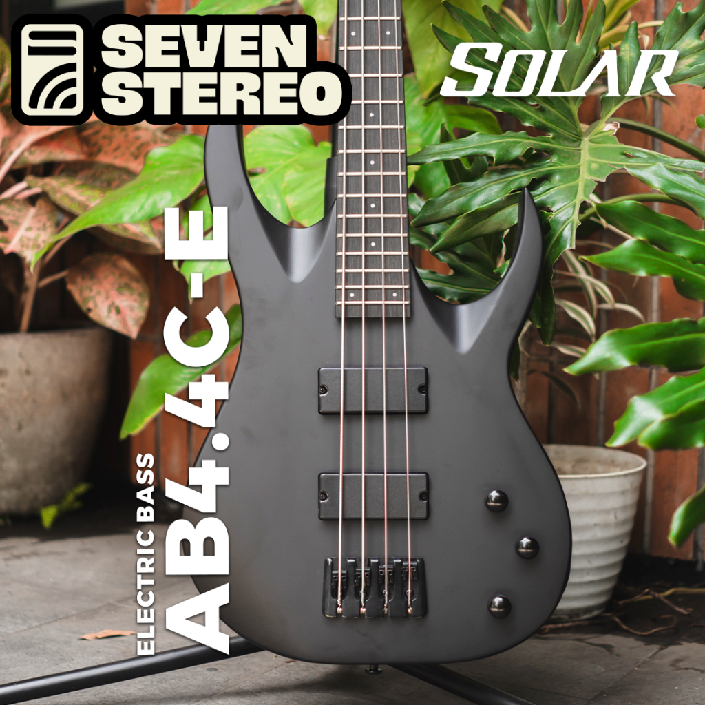 Jual SOLAR AB4.4C-E Carbon Black Electric Bass | Shopee Indonesia