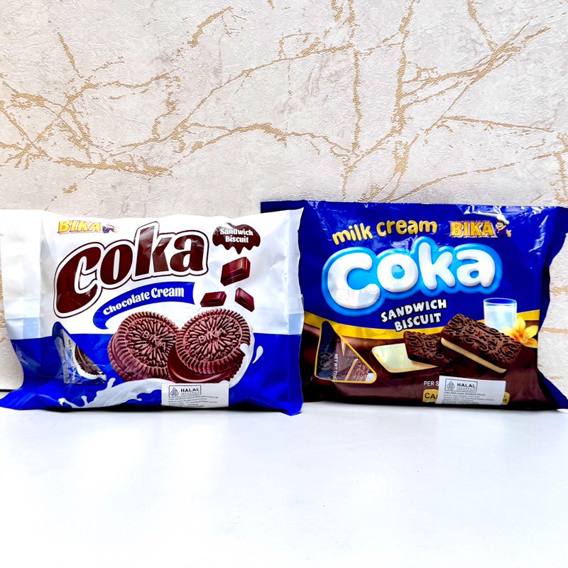 Jual Bika Coka Sandwich Cream Biscuit Milk Chocolate | Shopee Indonesia