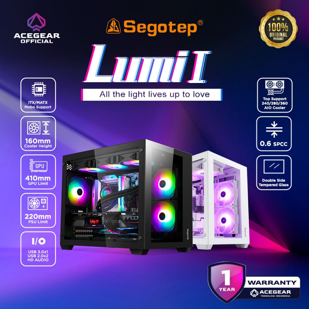 Jual SEGOTEP LUMI (M-ATX Budget PC Case) | Shopee Indonesia