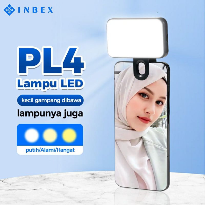 Jual INBEX PL4 Mini Portable LED Light untuk Selfie, Live Streaming, dan Fotografi – Lampu Saku ...