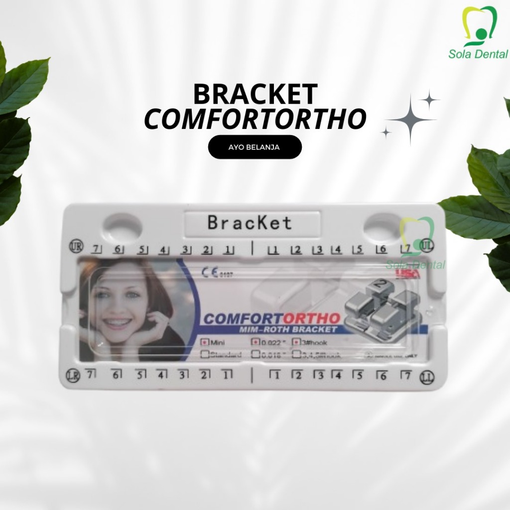 Jual Dental Bracket gigi Comfort Mini Roth Slot 022 Hook 3 Behel Gigi ...