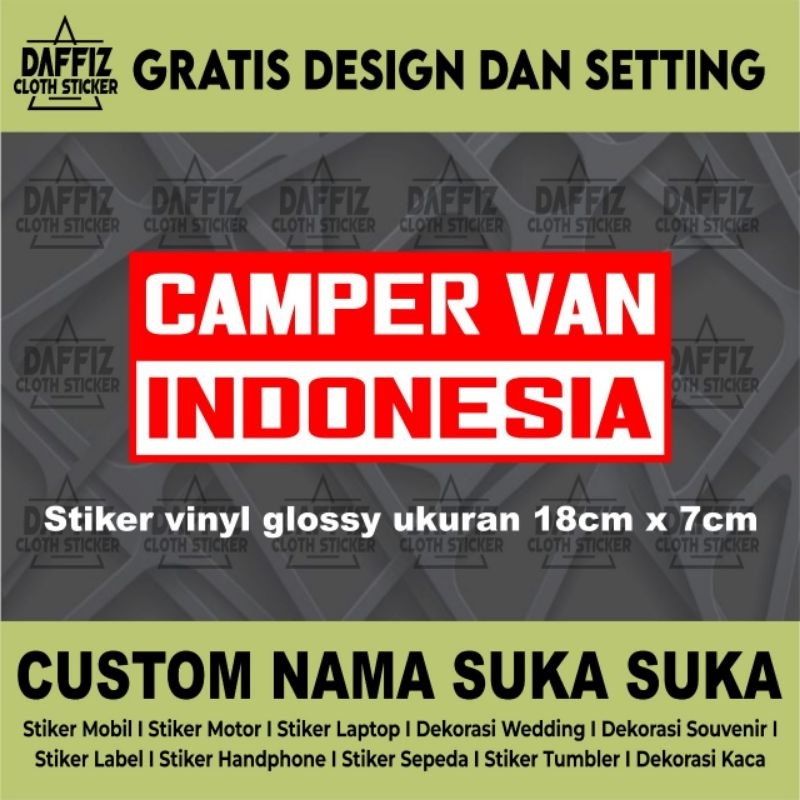 Jual STIKER VINYL CAMPER VAN INDONESIA | Shopee Indonesia