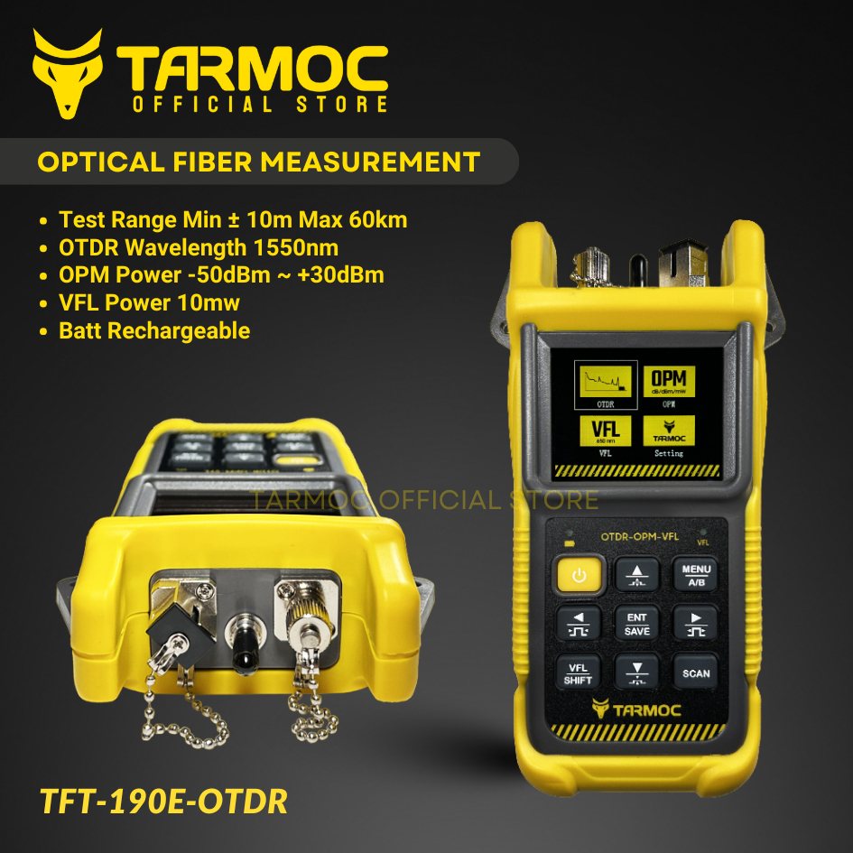 Jual Tarmoc TFT-190E-OTDR | OTDR 1550nm 60KM | OPM | VFL | Shopee Indonesia