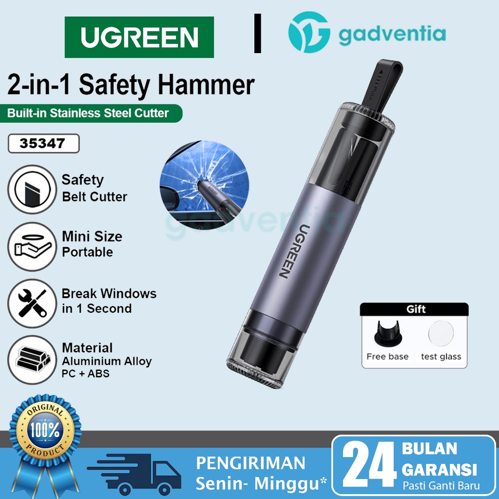 Jual UGREEN Emergency Hammer Pemecah Kaca Jendela Kendaraan Mobil With ...