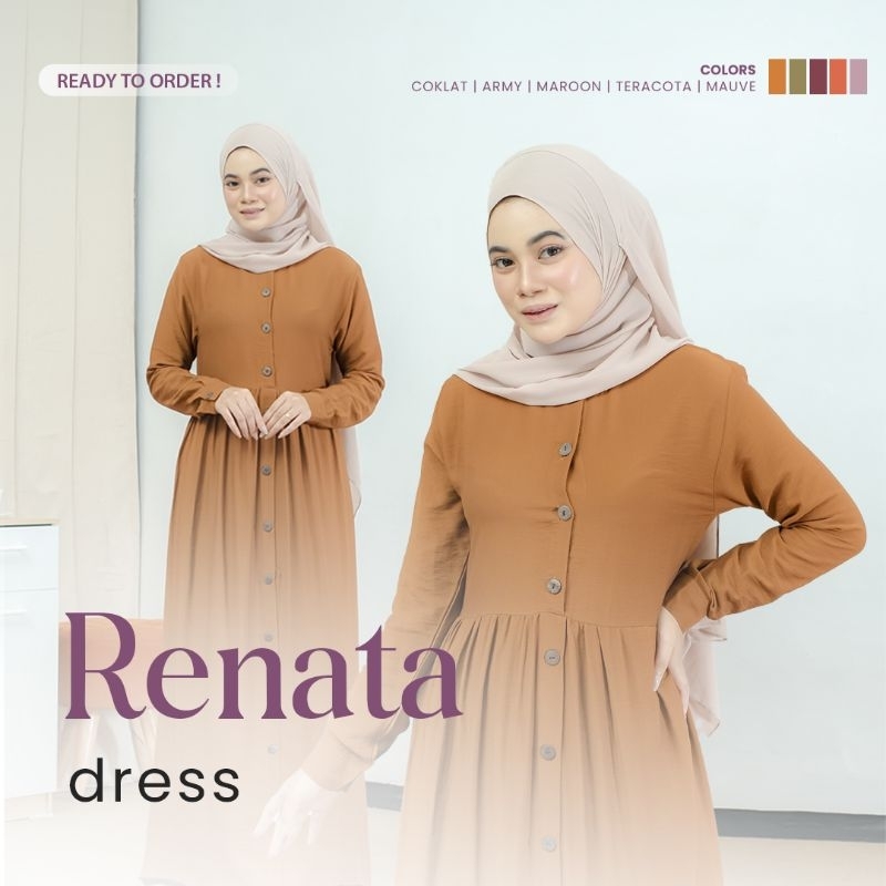 Jual My Zahir Renata dan Sofia Dress Gamis Polos Busui Friendly Bahan Polo Linen Size M-XXL ...
