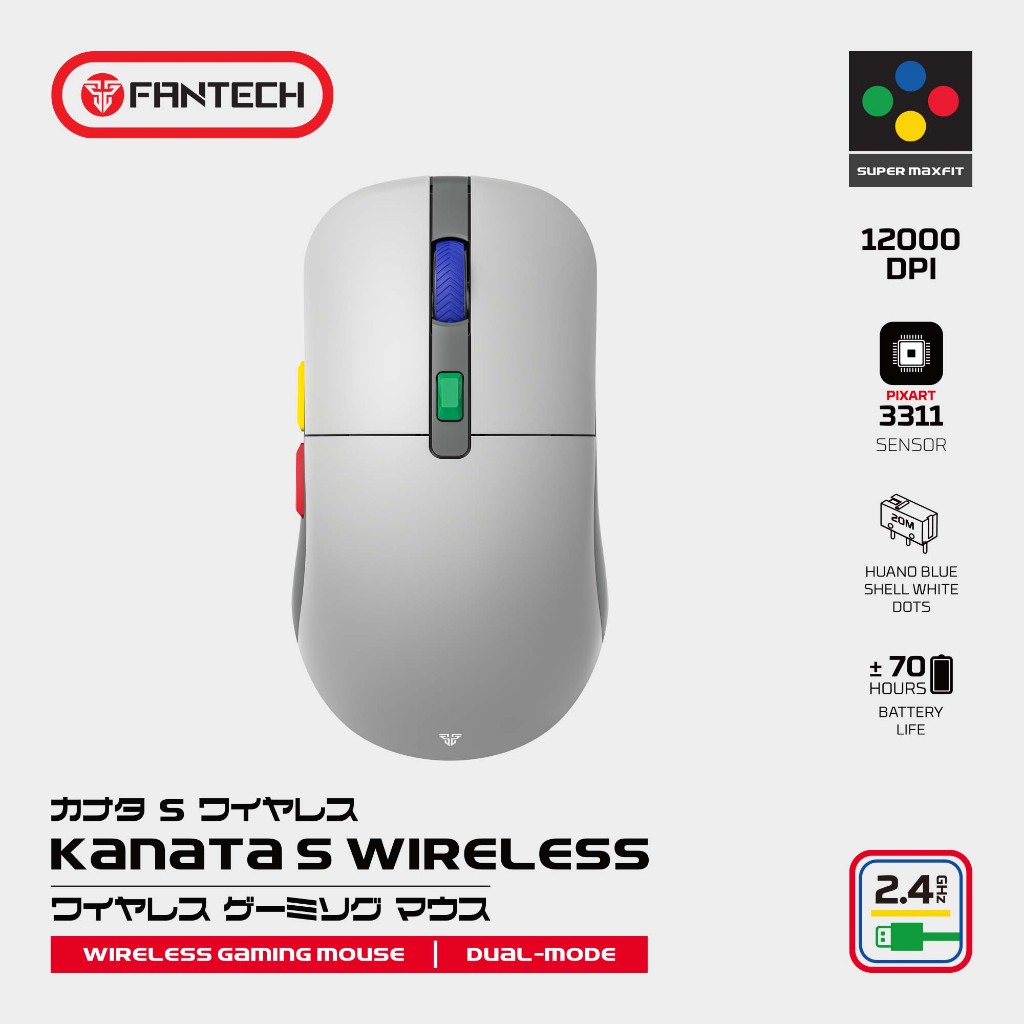 Jual Fantech WG9 KANATA Mouse Gaming WIRELESS RGB Macro | Shopee Indonesia