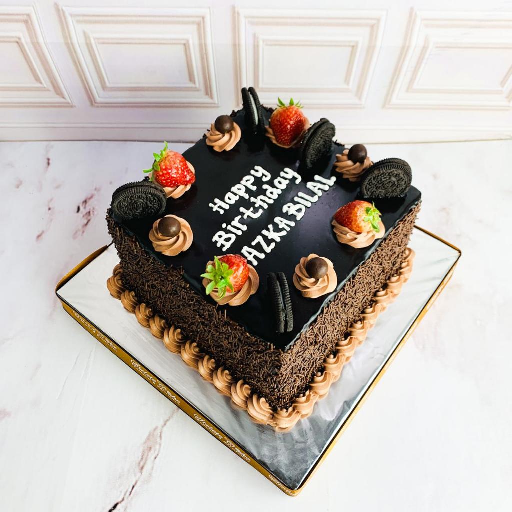 Jual Kue Ulang Tahun/Birthday Cake/Kue Ultah Tema Chocolate/Kue Kotak | Shopee Indonesia