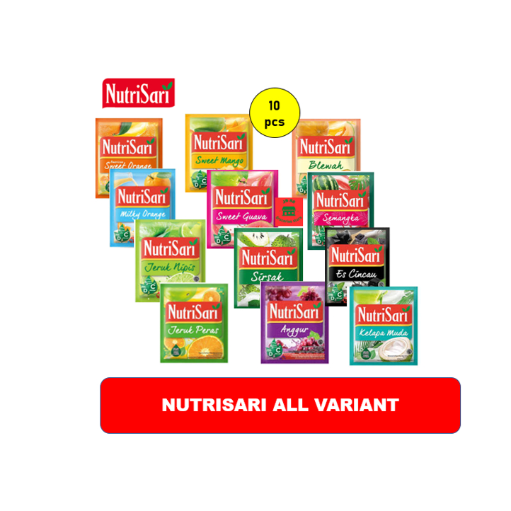 Jual Nutrisari sachet All variant 10pcs Renceng | Shopee Indonesia