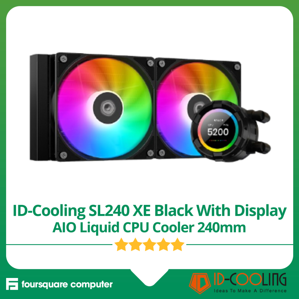 Jual ID-Cooling SL240 XE Black With Display AIO Liquid CPU Cooler 240mm ...