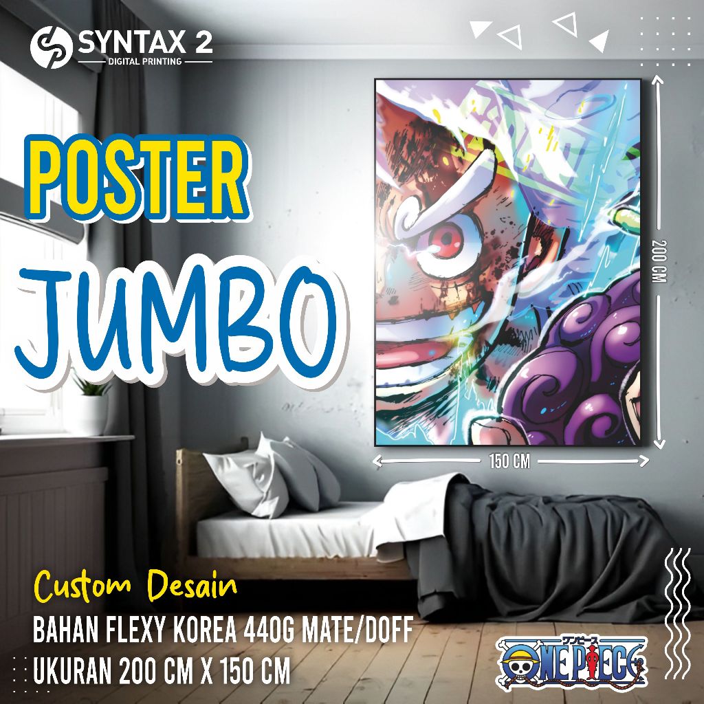 Jual Poster One Piece Jumbo - SIZE 200 x 150 - Poster Besar - Poster ...