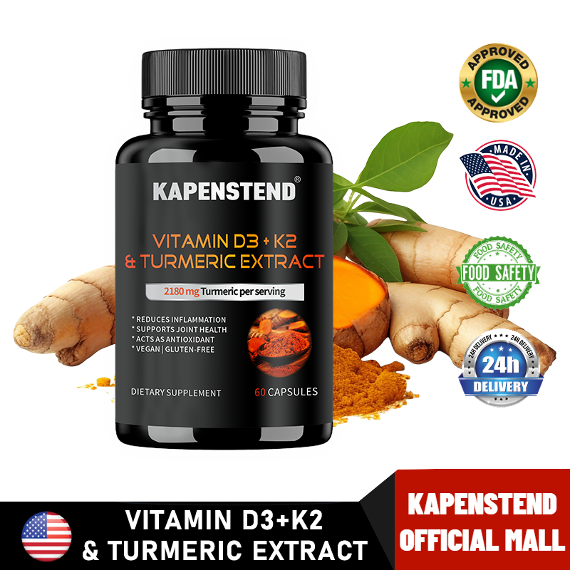 Jual KAPENSTEND Vitamin D3 + K2 + Kunyit, Dibuat di AS, Mendukung ...