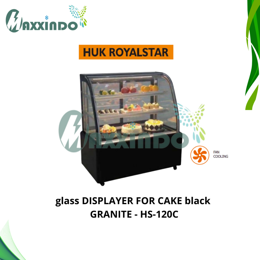 Jual Glass Curve DISPLAYER FOR CAKE black GRANITE - HS-120C - tempang ...