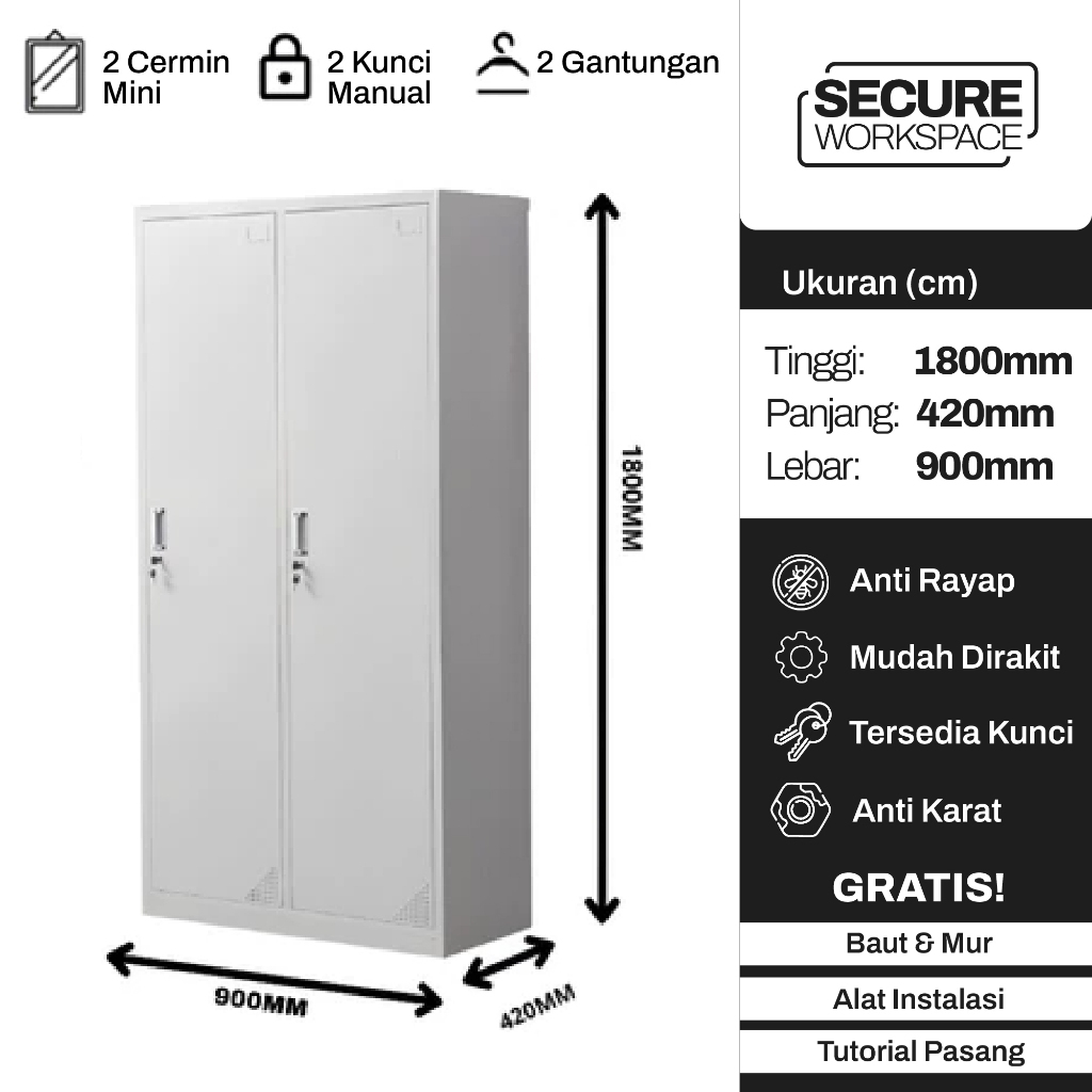 Jual Loker Besi Lemari Loker Karyawan Lemari Loker Besi Locker Besi Loker Besi 1-12 Pintu Steel ...