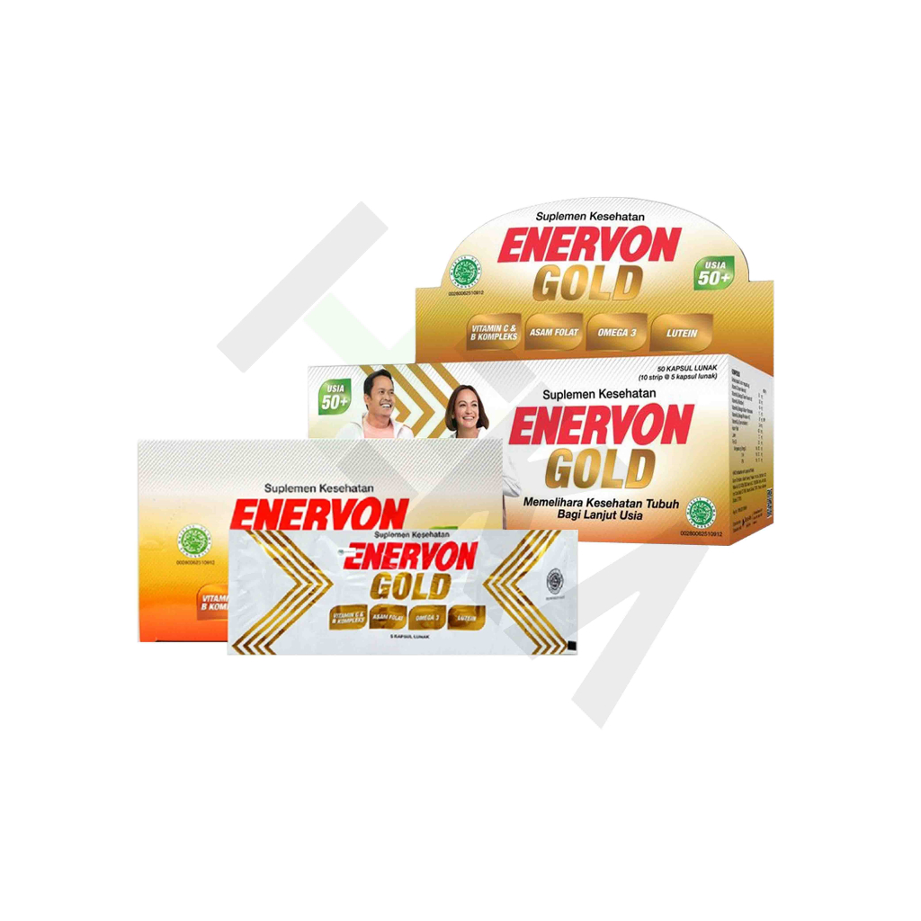 Jual Enervon Gold Box isi 10x5 Kapsul - Multivitamin Lanjut Usia ...