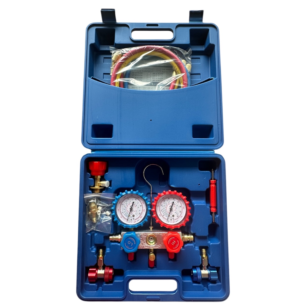 Jual METERAN MANIFOLD GAUGE TEKTINO SET R22 R134A R404A R410A (ADF1002) | Shopee Indonesia