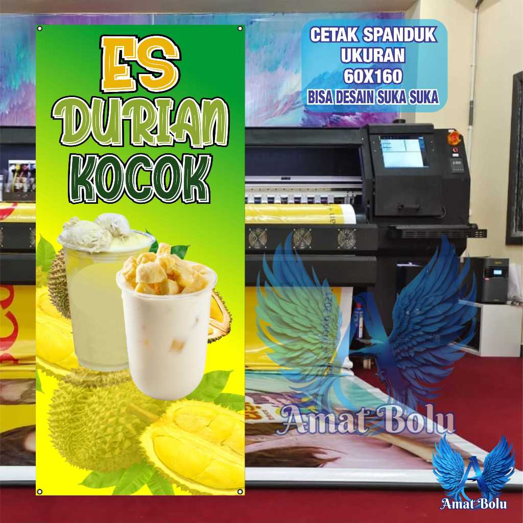 Jual Cetak Spanduk Banner ES DURIAN KOCOK Costom Desain | Shopee Indonesia