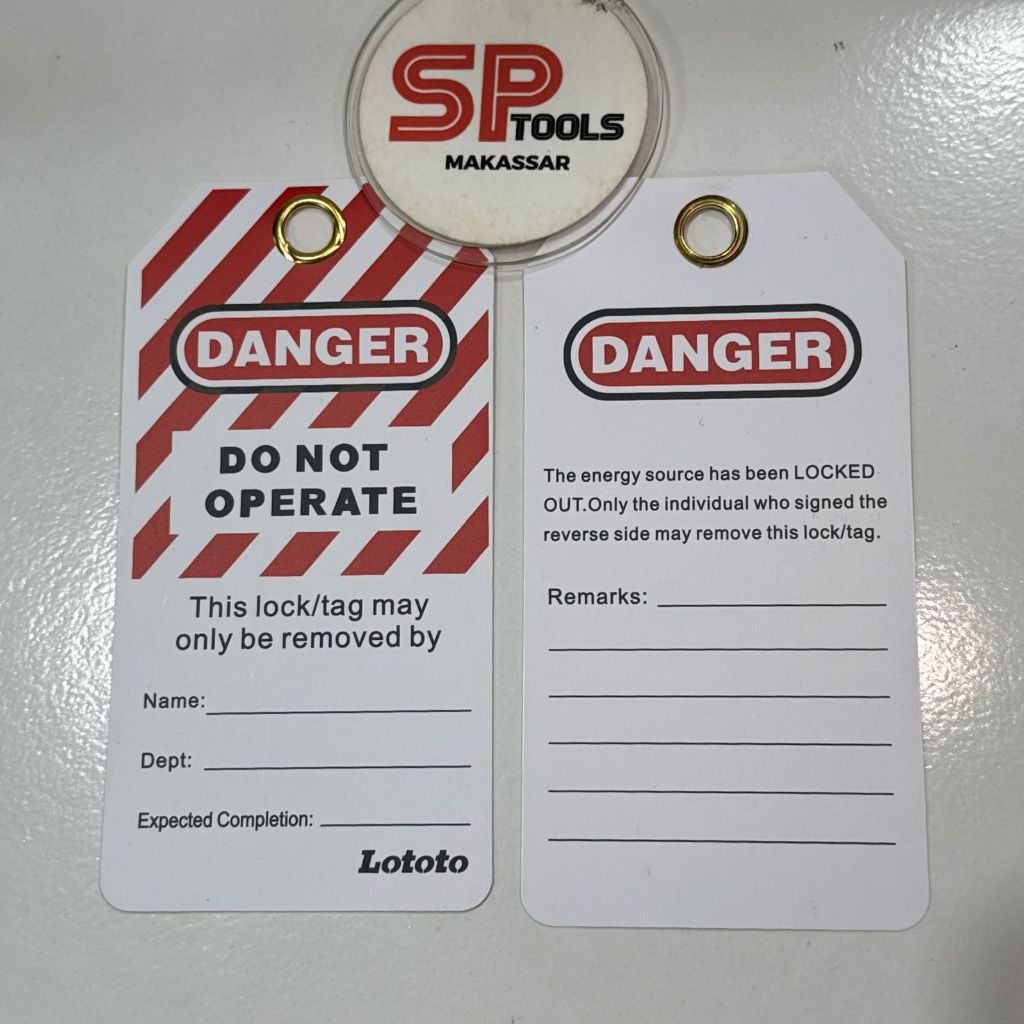 Jual SAFETY TAG LOTOTO "DO NOT OPERATE" BAHASA INGGRIS ENGLISH LOTOTO ...