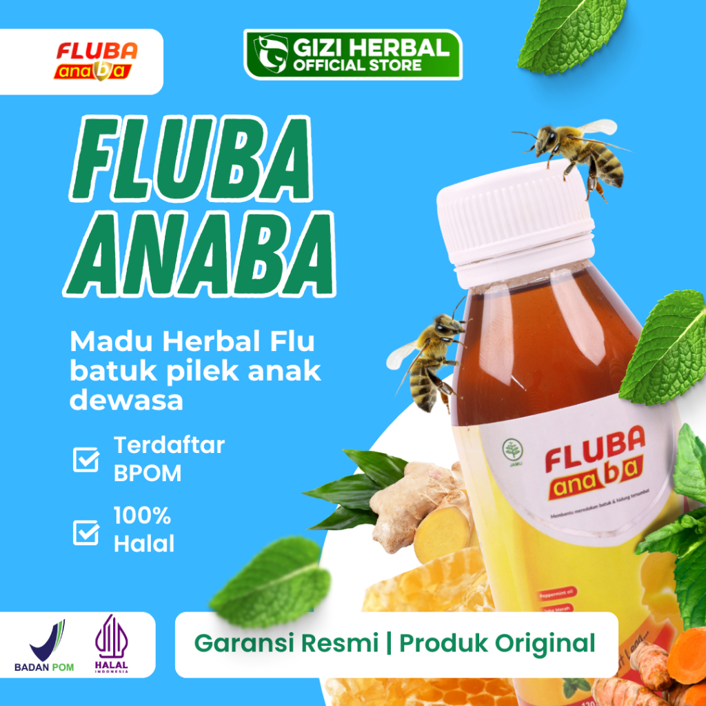 Jual Madu Fluba Anaba Herbal Flu & Batuk Pilek - Redakan Dahak & Hidung ...