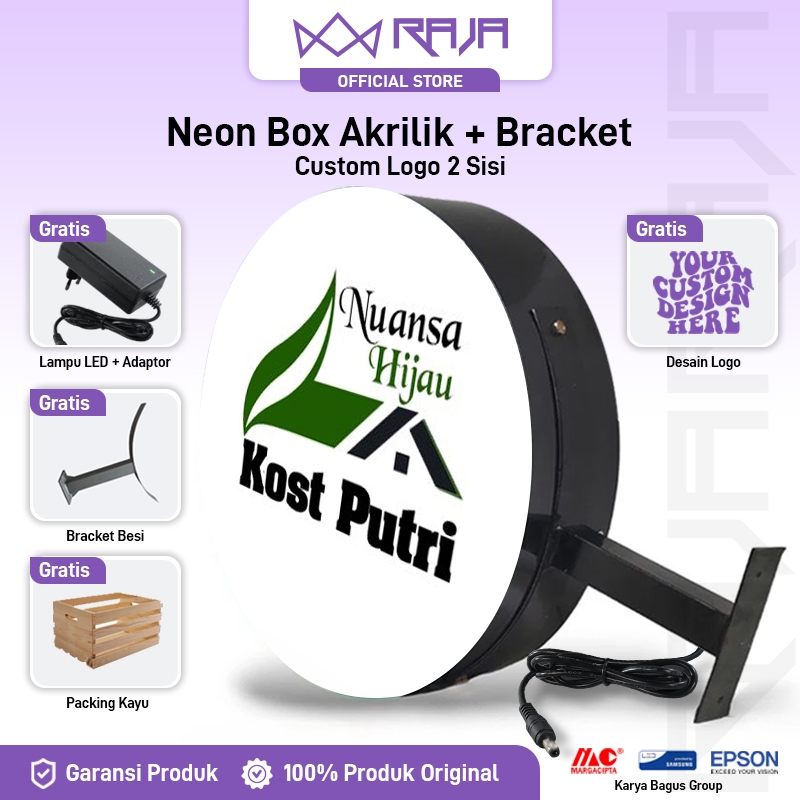 Jual Neon Box Kost Outdoor Akrilik Premium 2 Sisi Siap Pasang Custom ...