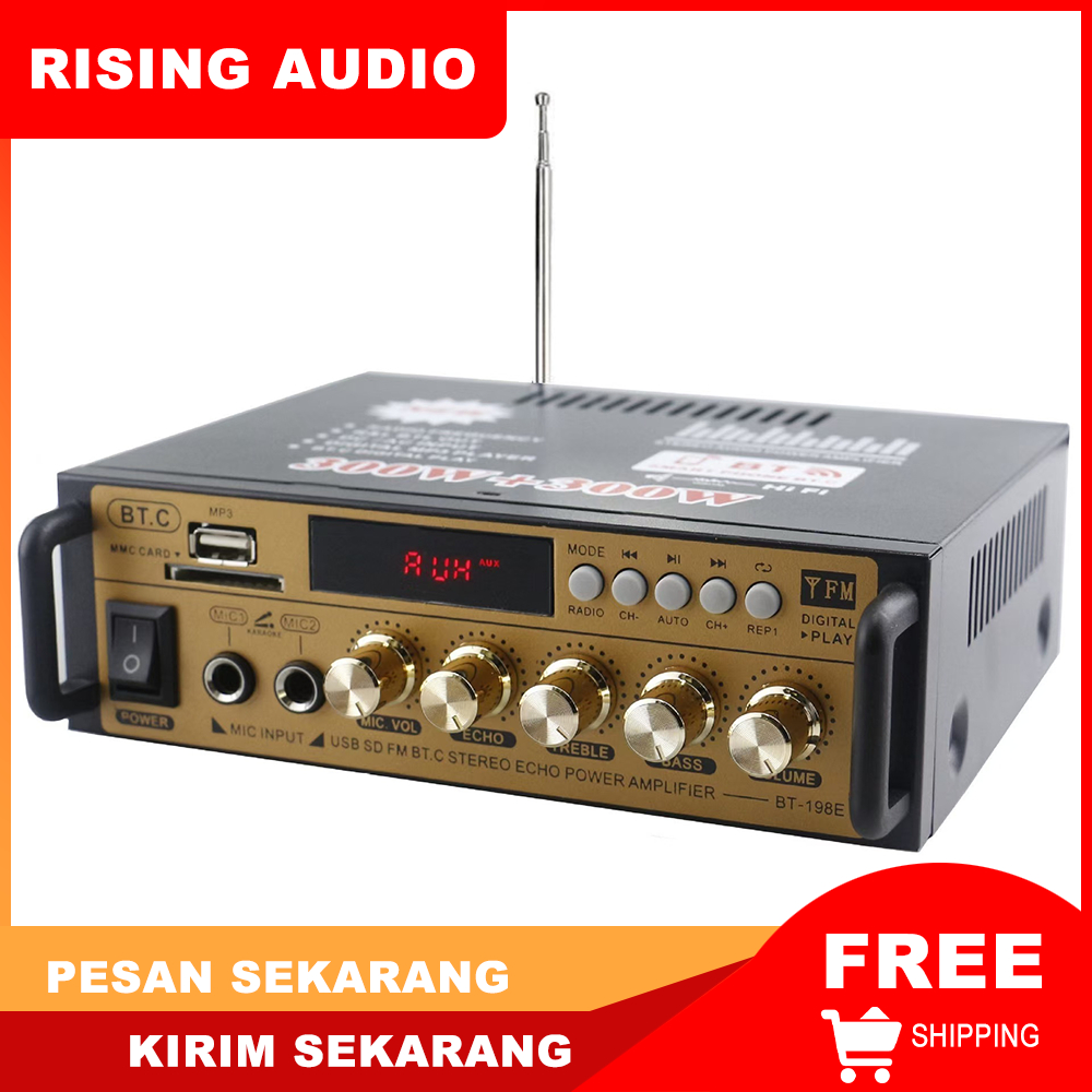 Jual Rising Audio Power Amplifier Wireless BT 5.0 Kerndy BT-198E ECHO ...