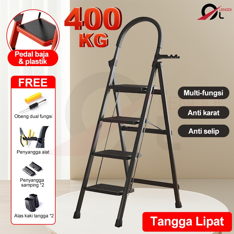 Jual Step Tangga Lipat MultifungsiTangga Lipat Rumah 4 step dan 5 step / Baja Karbon Tebal Anti ...