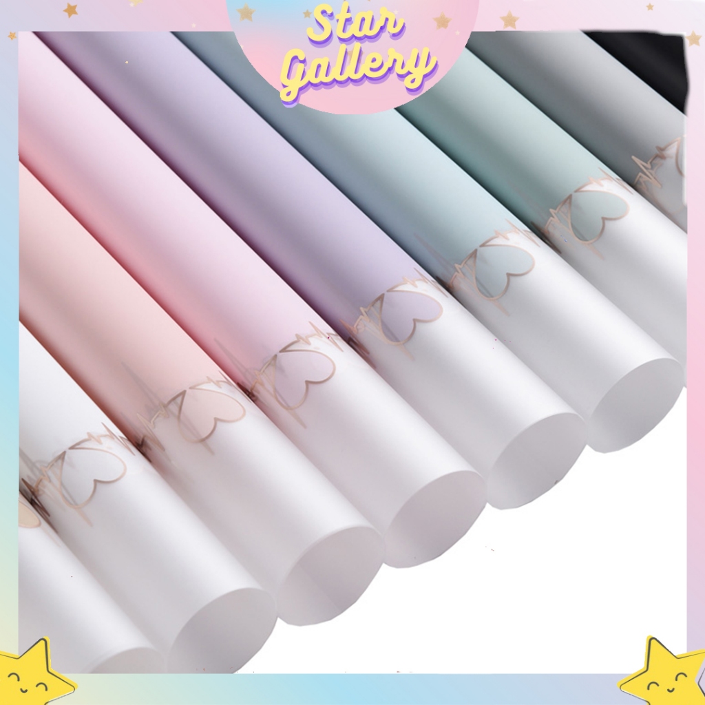 Jual Kertas Bunga Buket Transparan Frame Love Flower Wrapping Paper ...