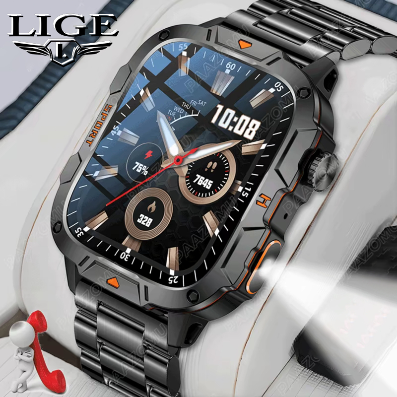 Jual LIGE Jam Tangan Pintar Layar HD 1,96" Baru untuk Pria dengan ...